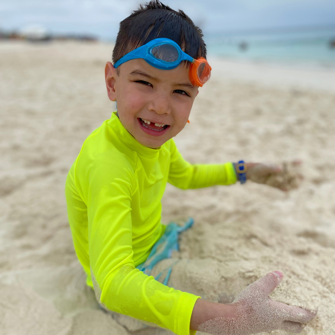 UPF 50+ Girls' Neon Swimwear | Bright Swimwear | HiViz Swimwear